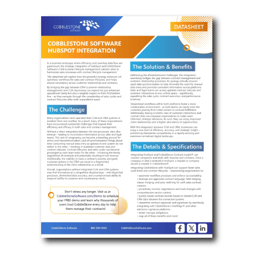 Datasheets | CobbleStone Software